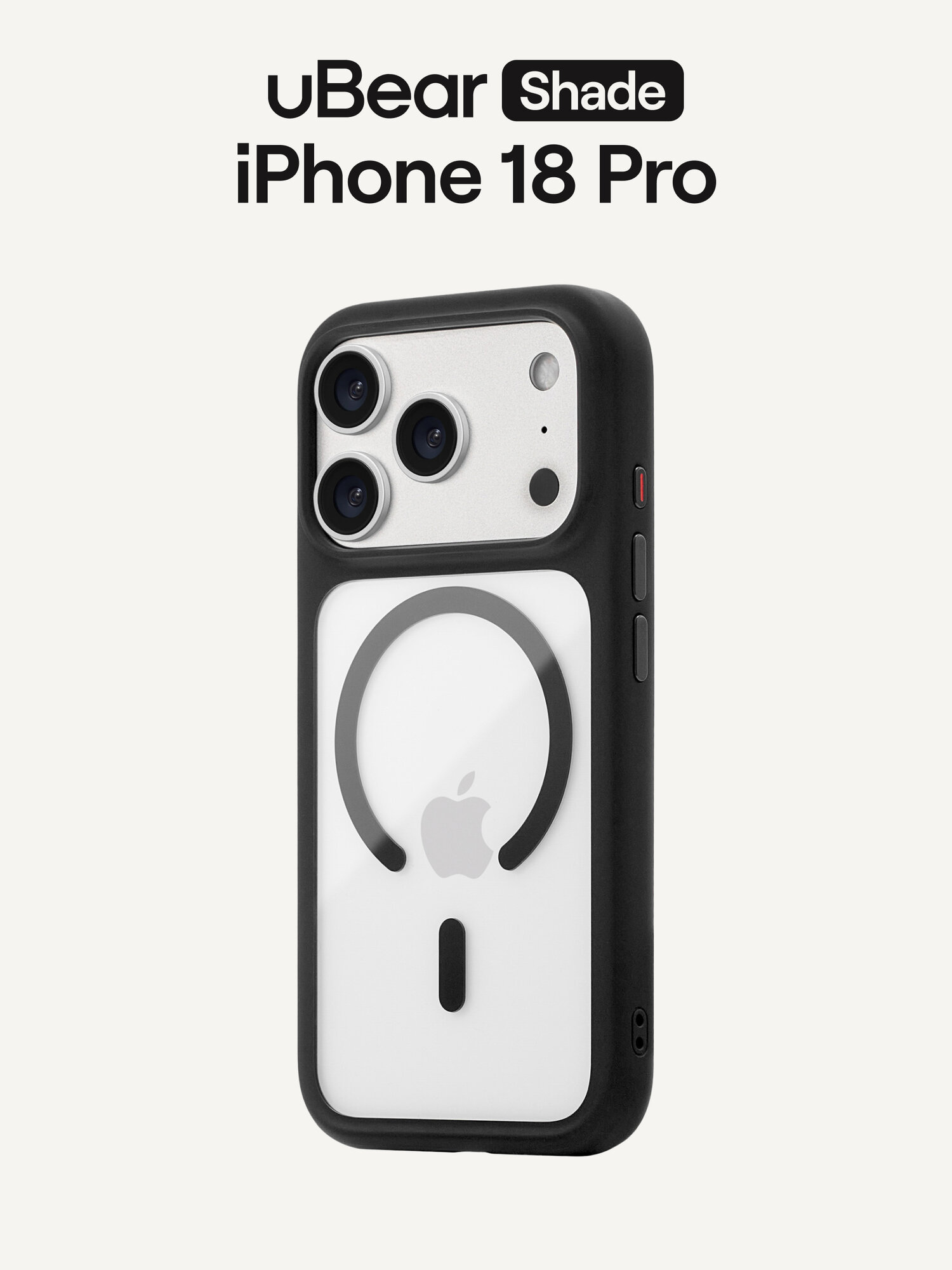 Чехол защитный uBear Shade Case для iPhone 18 Pro, магнитный совместимый, усиленный, силк-тач