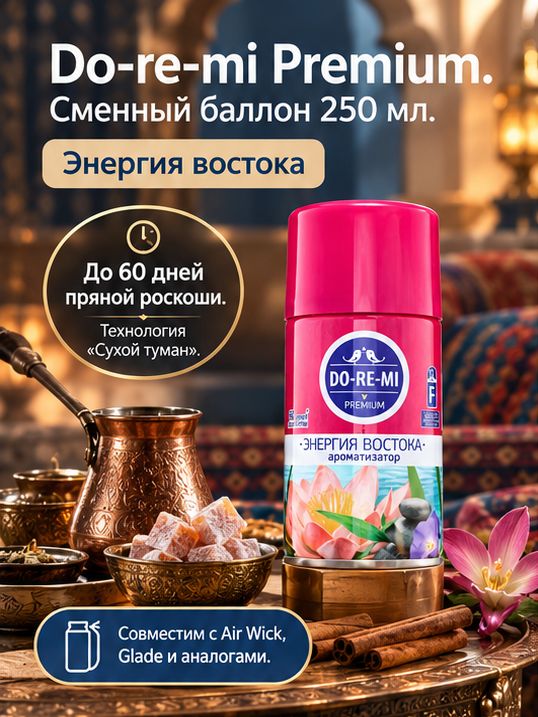 Сменный баллон Do-re-mi Premium 250мл Энергия востока