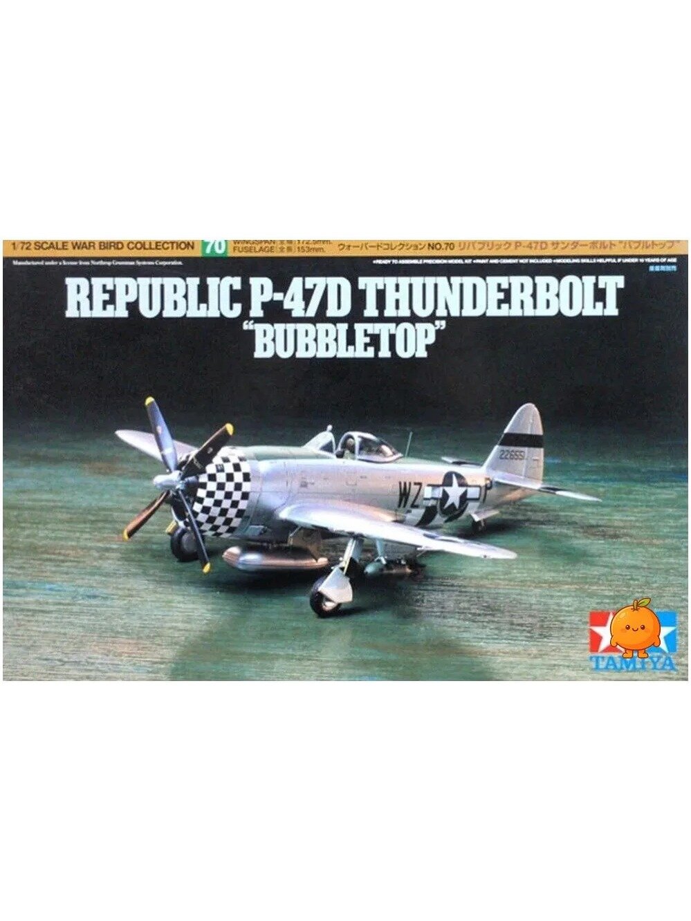 TAMIYA 60770 1/72 USAF Republic P-47D Thunderbolt BubbleTop сборная модель самолета
