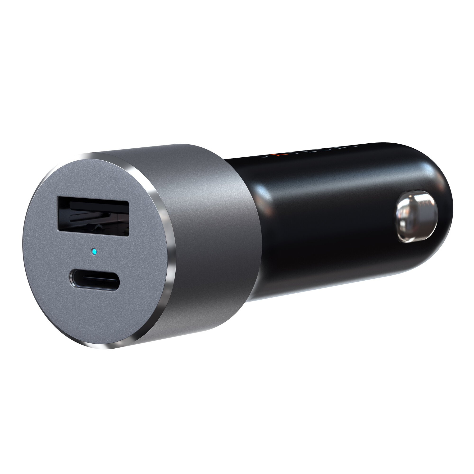 Автомобильное зарядное устройство Satechi Type-C PD Car Charger 72W, ST-TCPDCCM, серый космос. Разъемы USB-C до 60Вт, USB-A до 12 Вт
