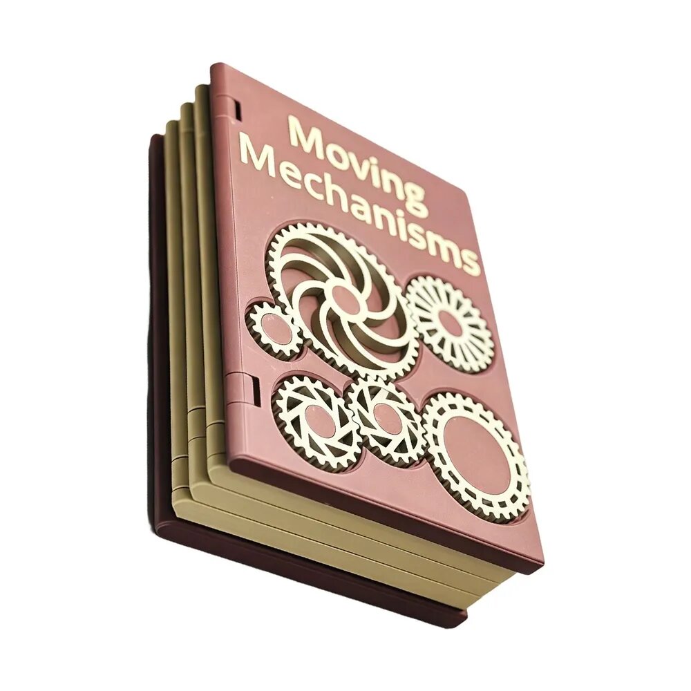 Печатная механическая книга антистресс игрушка Стеревунк Gear Magics