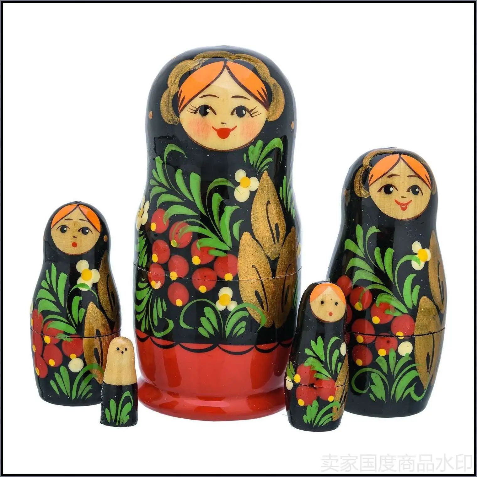 Матрешка "Рябина" 5 мест, 11 см