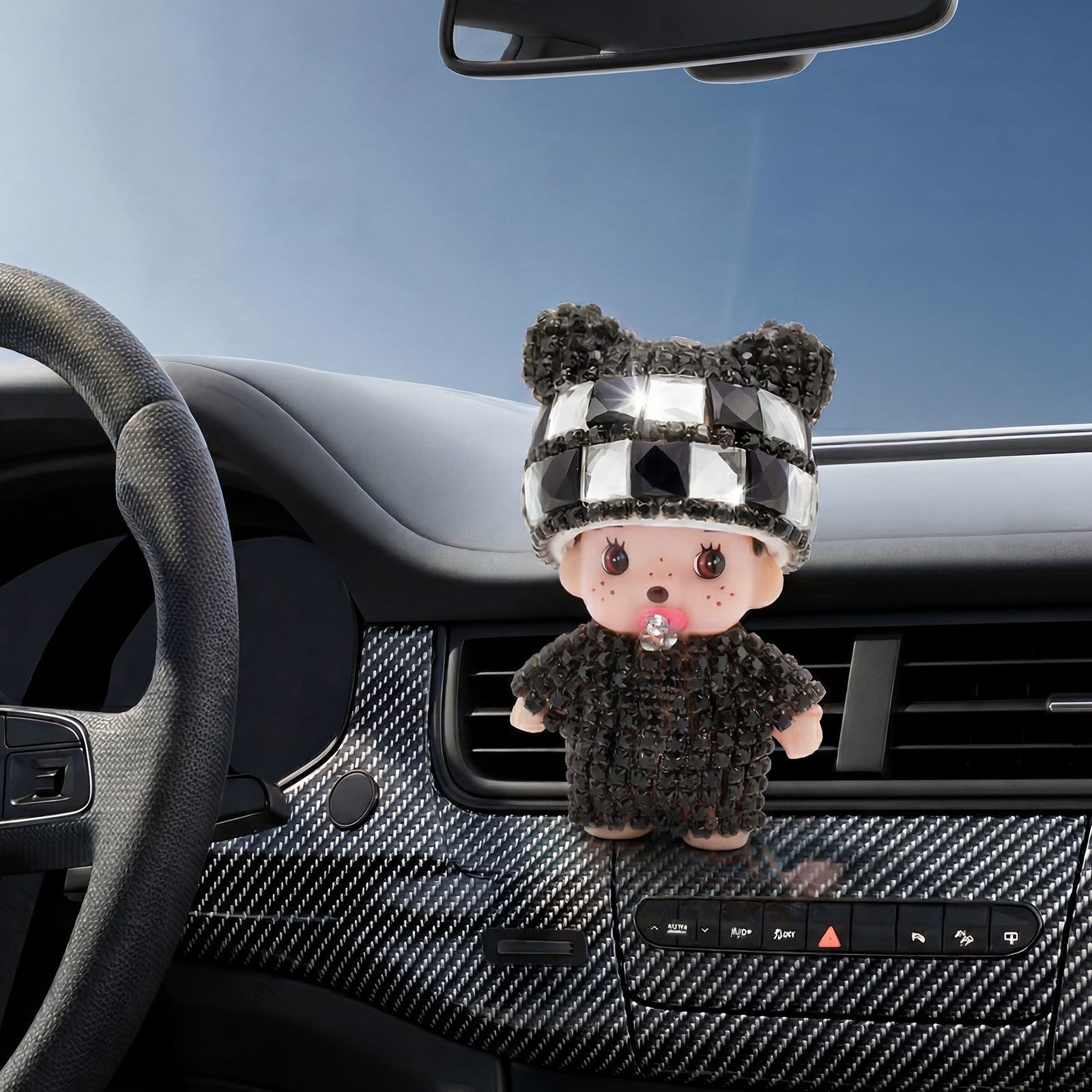 Плюшевый мультяшный ароматизатор-подвеска Мончич для автомобильного дефлектора кондиционера, украшение для салона автомобиля.