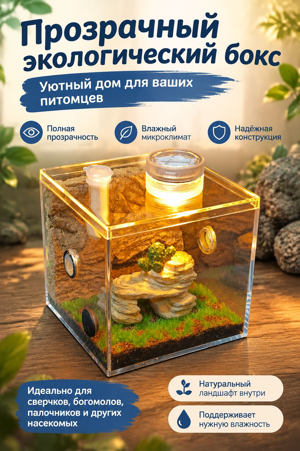 Террариум для пауков с щипцами-капельницами, клетка для улиток, вольер для сверчков, среда обитания древесных тарантулов