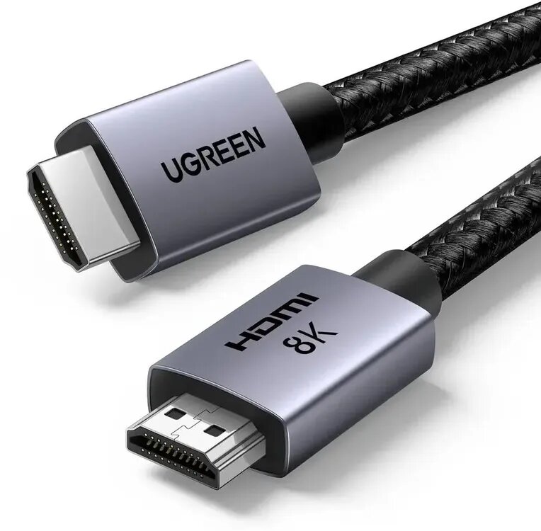 Кабель аудио-видео UGREEN HD171, HDMI (m) - HDMI (m), ver 2.1, 1м, черный