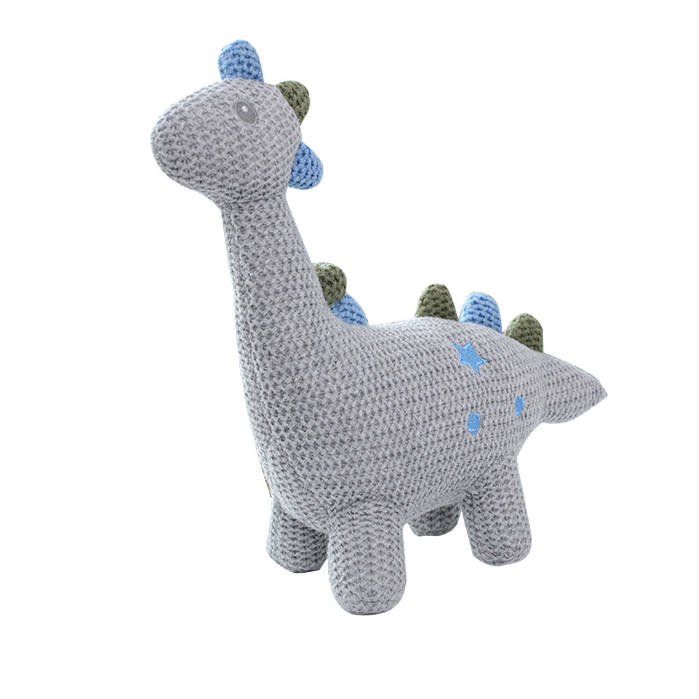 Игрушка Из Плюша Размером 25x25x30 Cm Серого Цвета Динозавр Из Высококачественного Материала Для Детей