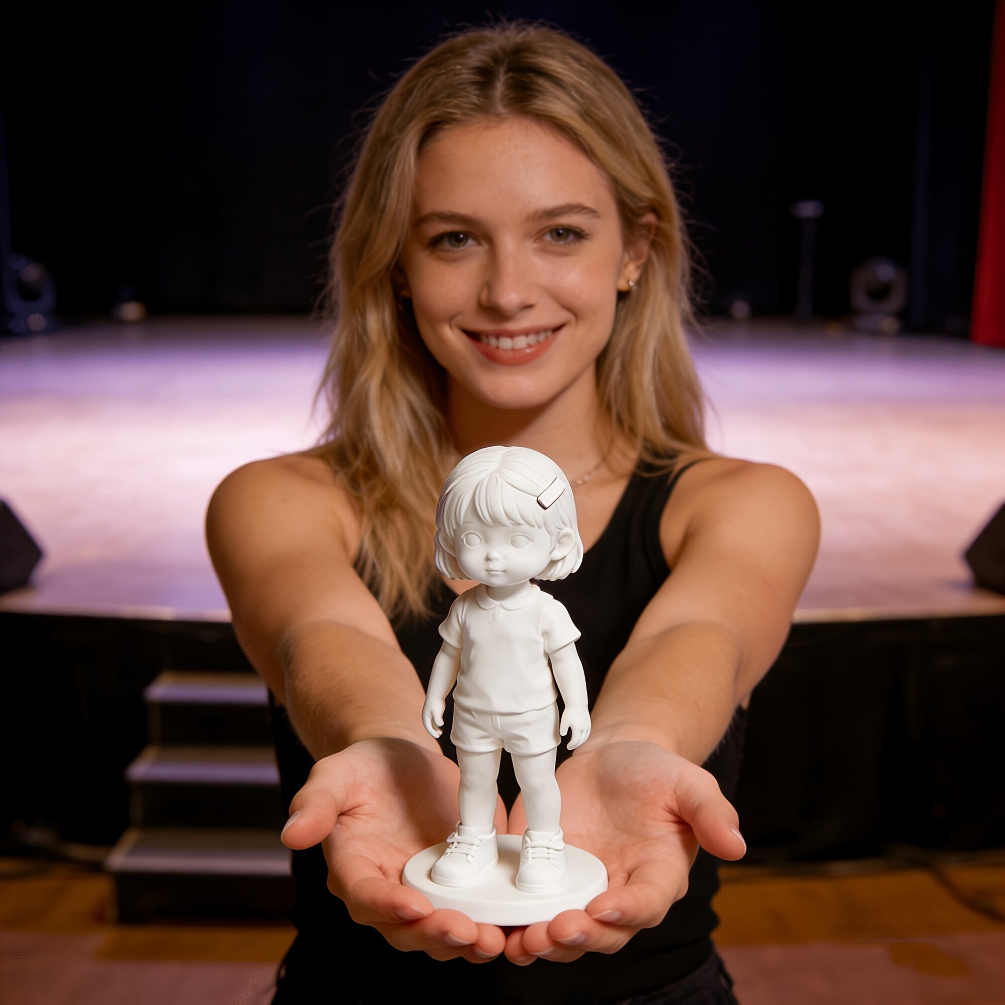 Статуэтка ручной работы, полированная поверхность, объемная 3D-модель рэпера, высокая детализация, масштаб 1:1