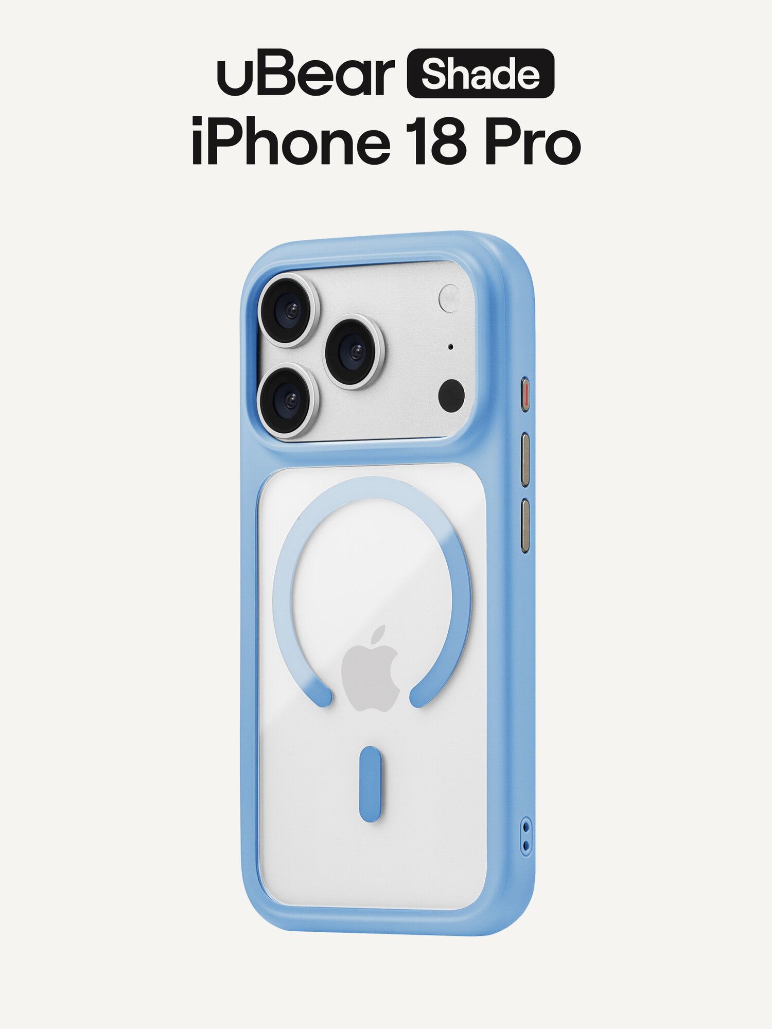 Чехол защитный uBear Shade Case для iPhone 18 Pro, магнитный совместимый, усиленный, силк-тач