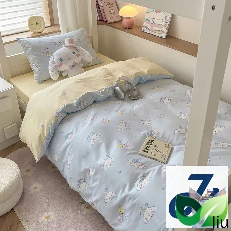 Комплект постельного белья односпальный хлопок 155x205 см, наволочки 48x74, простыня 160x230 см, цветжелтый