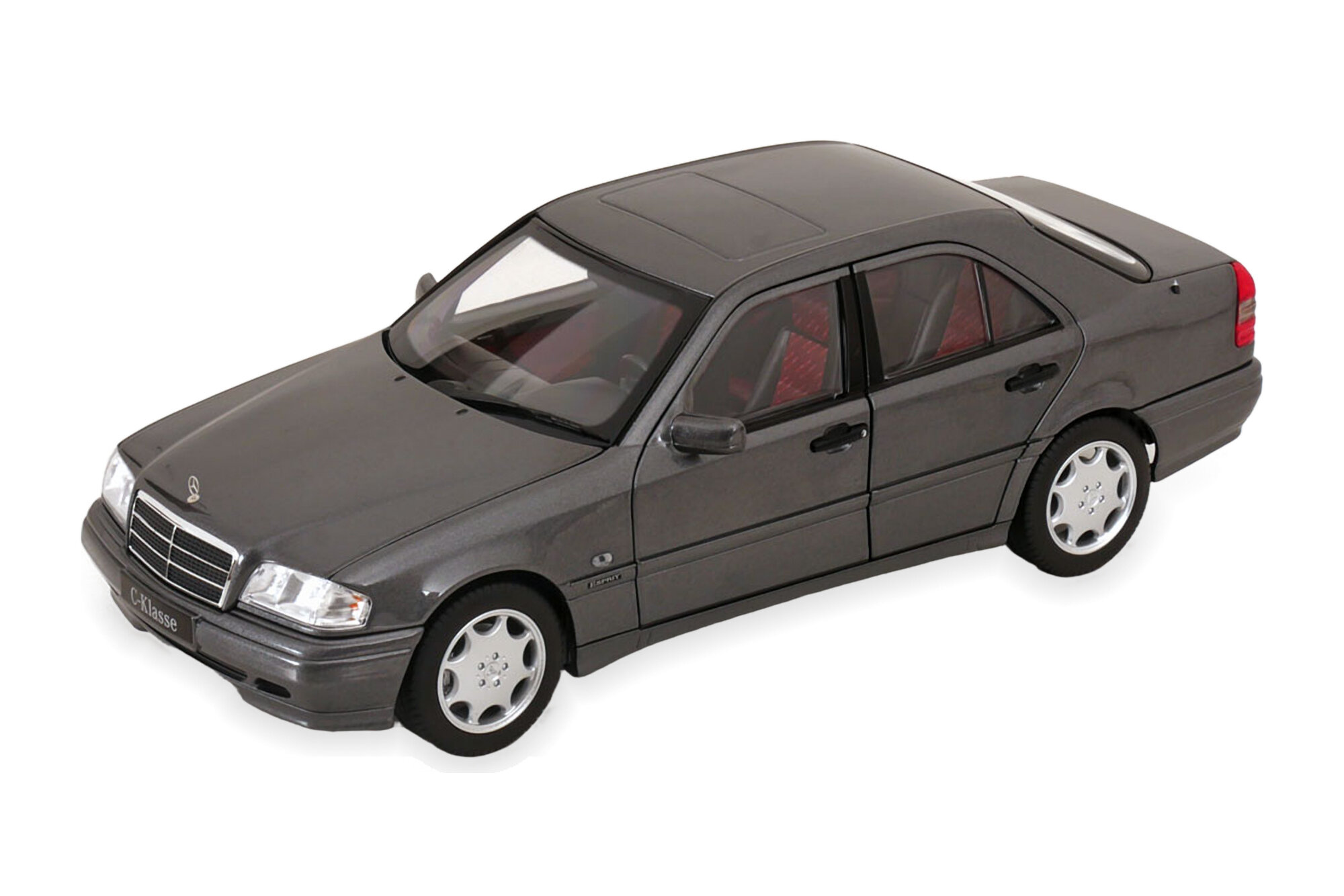Модель коллекционная NOREV Mercedes W202 c-klasse mopf 1997 grey metallic