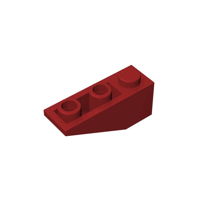 GOBRICKS мелкие строительные блоки 1x3 обратный наклон 596 шт compatible with Lego Красный, 014