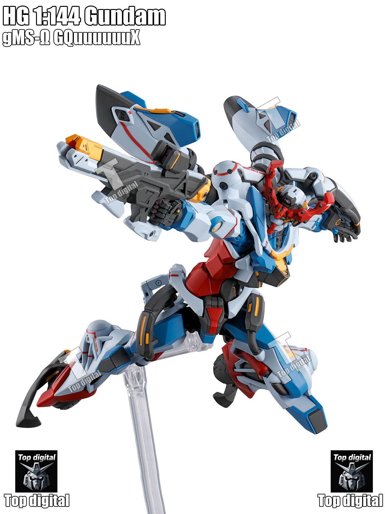 Собранная модель HG 1:144 gMS- GQuuuuuuX, Высококачественная модель, Поставляется с водяными наклейками и кронштейнами