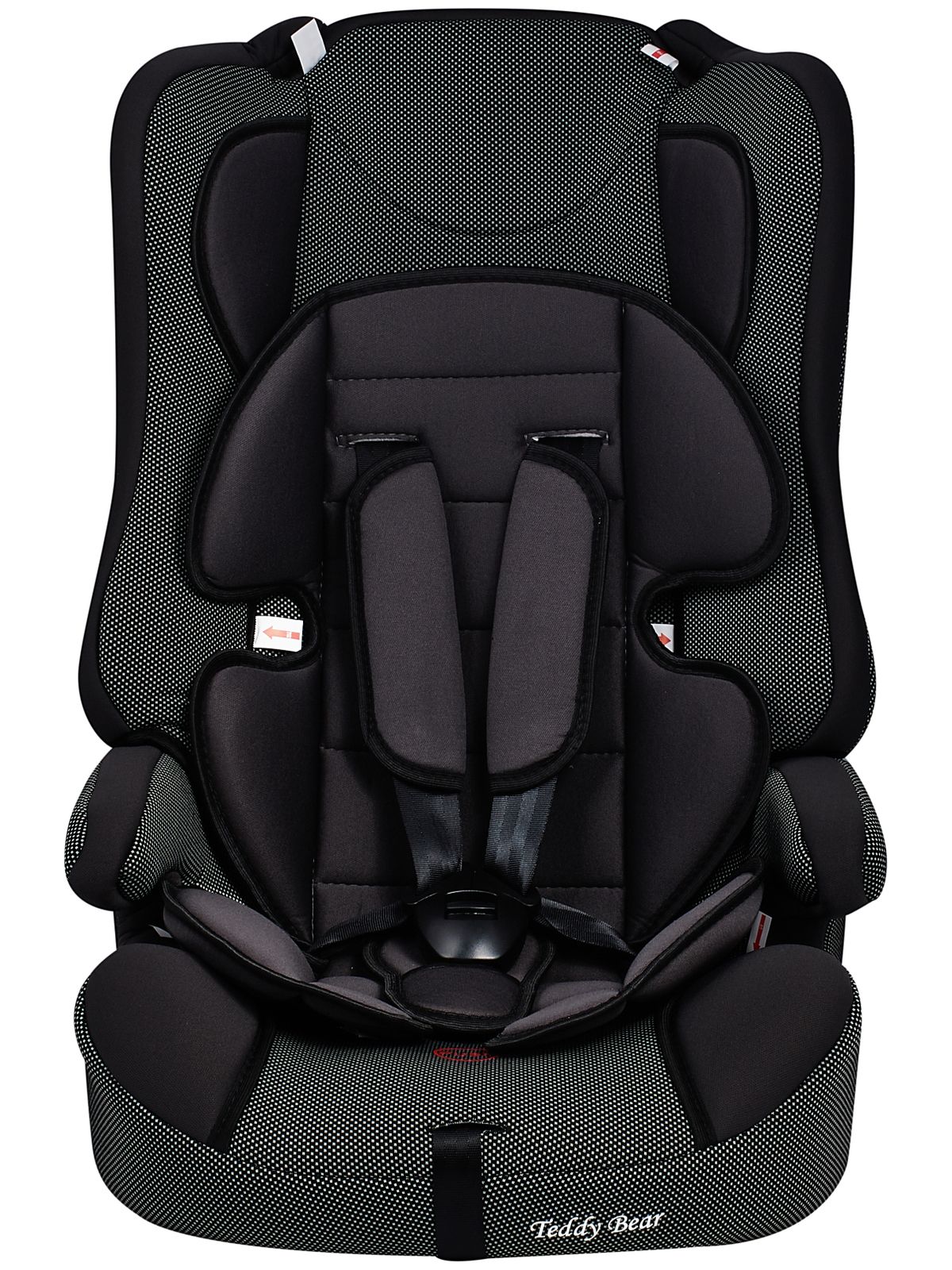 Автокресло бустер детское 9-36 кг Teddy Bear 513 RF, от 9 месяцев до 12 лет, группа 1,2,3, с вкладышем, 03 black dot Паутинка-black dot