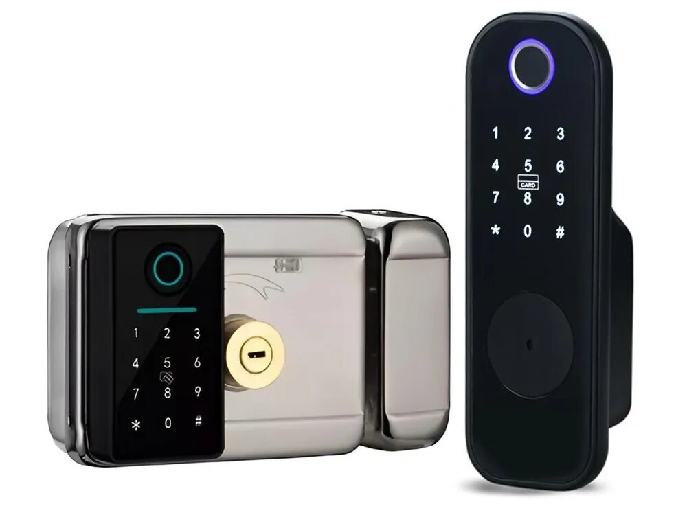 Биометрический Wi-Fi замок со сканером пальца на дверь - HD ком Туйя-WiFi Mod: СЛ-812.3 - автономная работа до одного года, Tuya