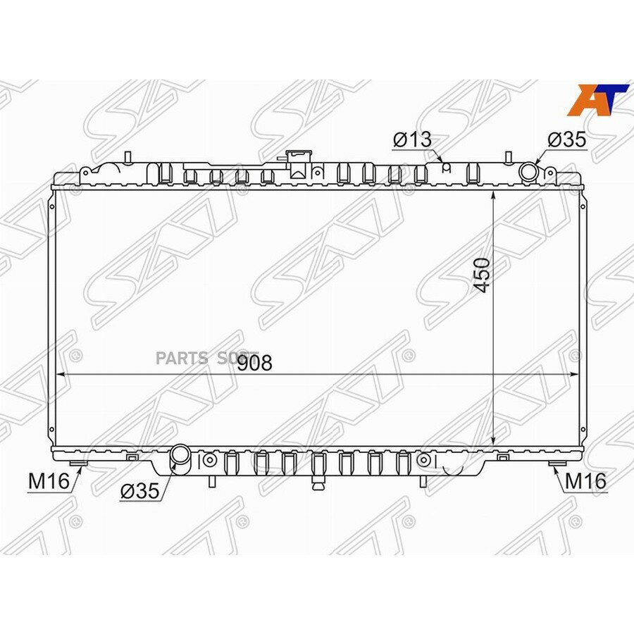 Радиатор Nissan Patrol 97-10 от официального дистрибьютора, SAT, артикул NS000Y61D