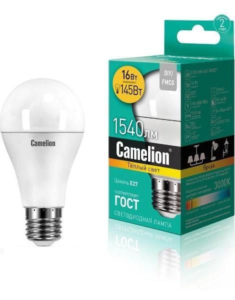 Лампа Camelion LED/16W-A60-3K/E27 10шт