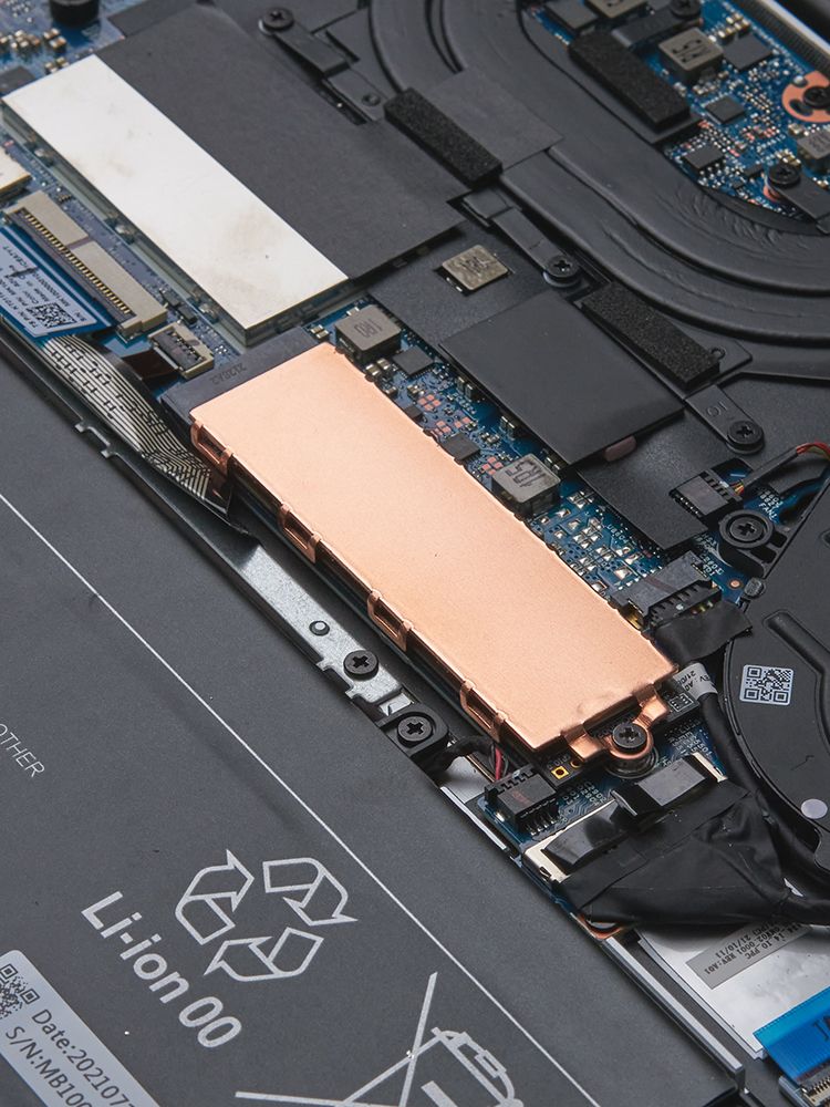 Охладитель SSD M.2 2280 из меди, толщина 0,8 мм, с защёлкой и термопрокладкой, теплопроводность 386,4 Вт/(м К)