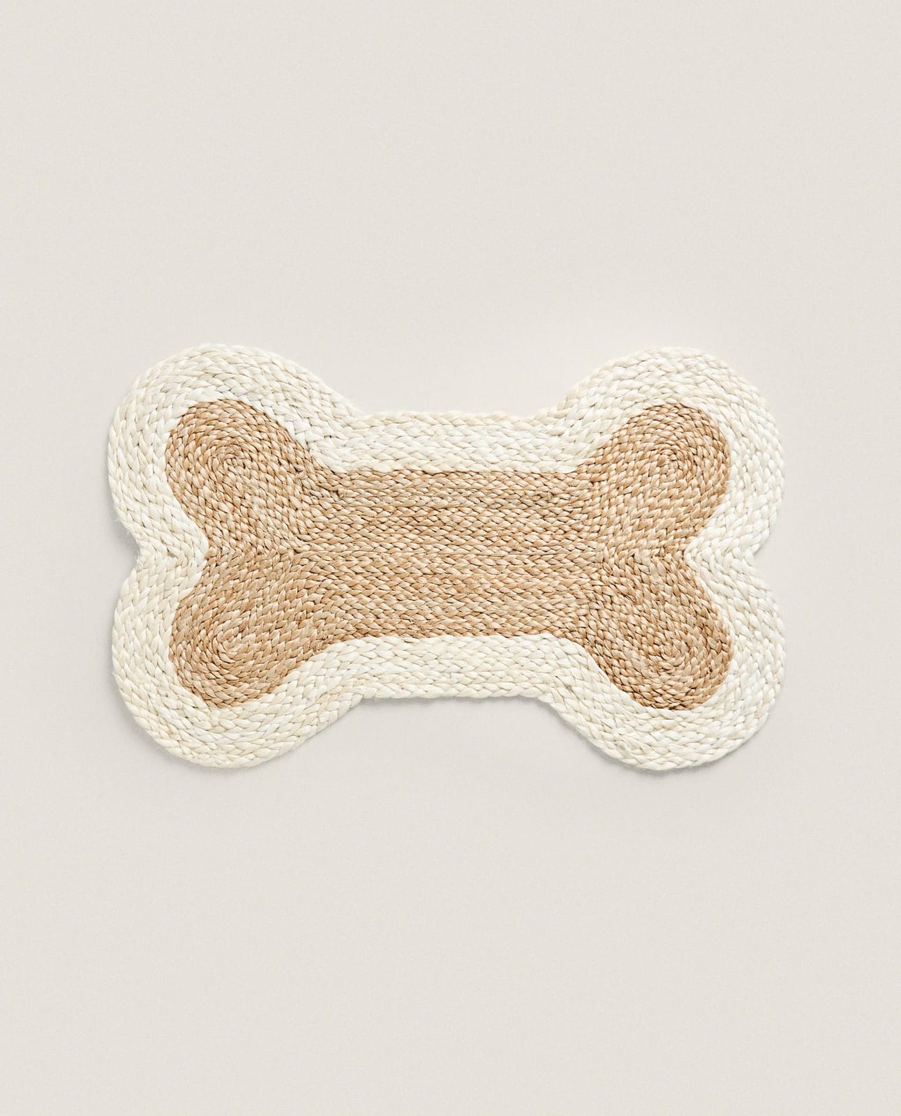 Коврик ZARA HOME для животных в форме кости из джута, светло-бежевый, 30x50 см 1311/029/052-99