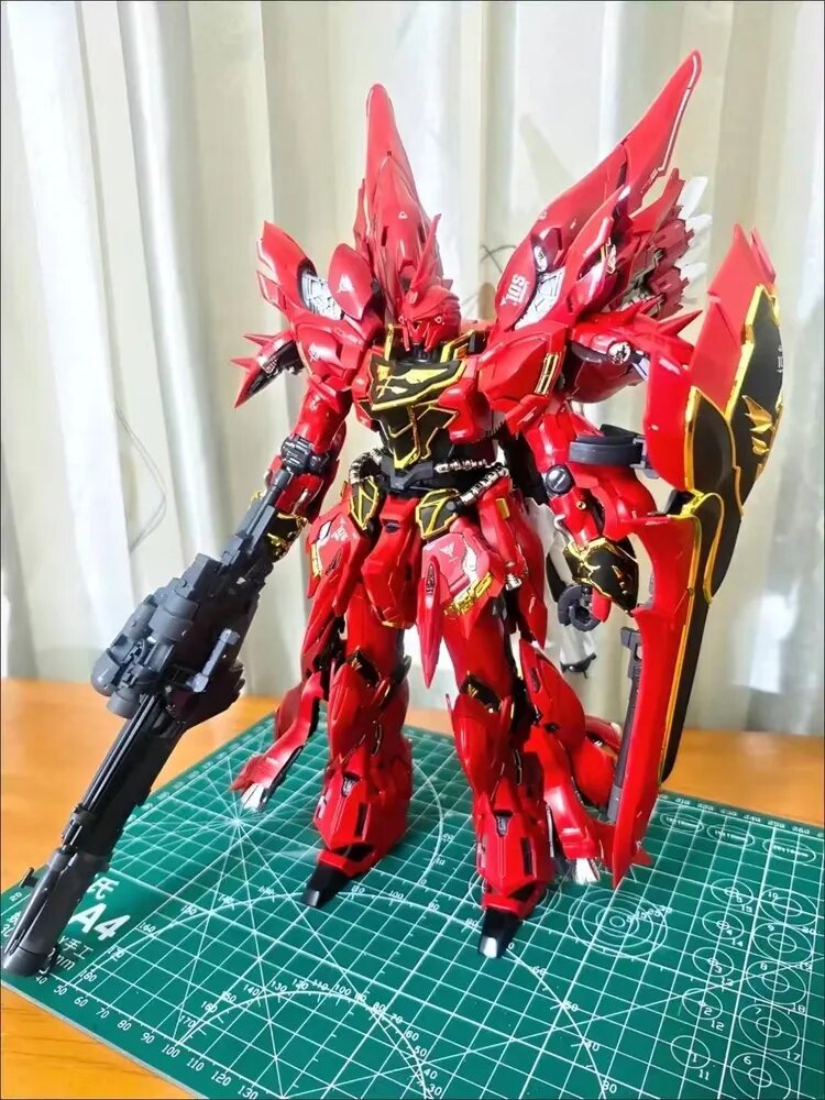 Comet Technology Gundam/Фигурка-Scarlet Triple speed Sinanju/Alloy Skeleton Соберите модель/24CM(коробка)/Подарки для мальчиков