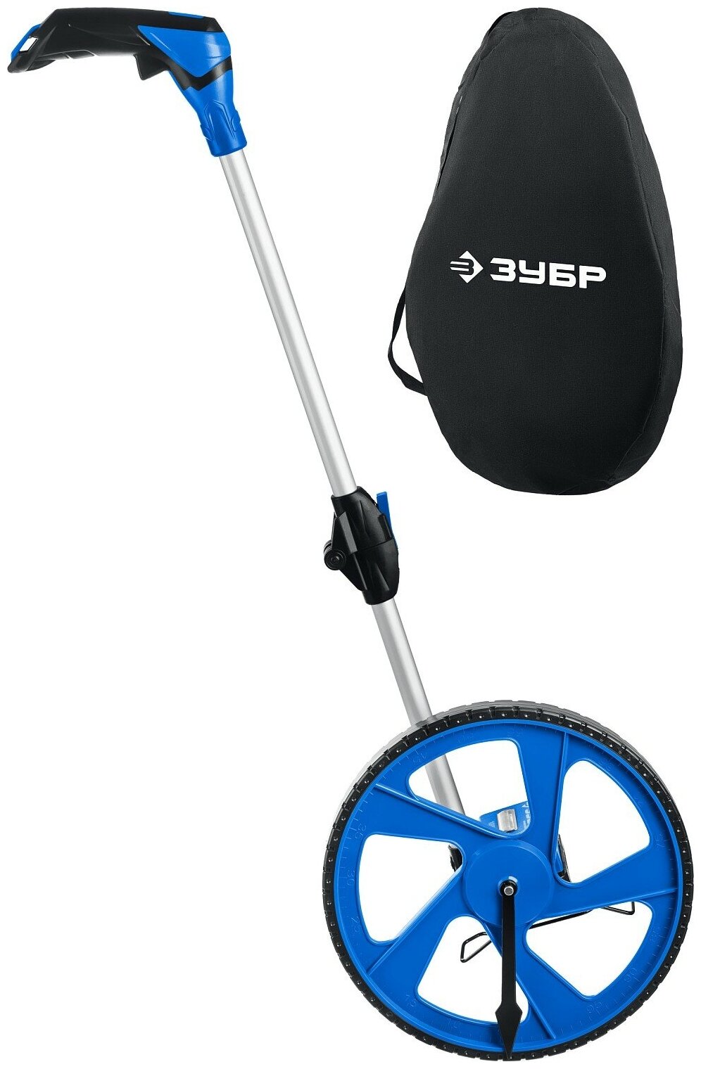 Измерительное колесо, (курвиметр) ЗУБР со складной алюминиевой рукояткой Профессионал (34880)