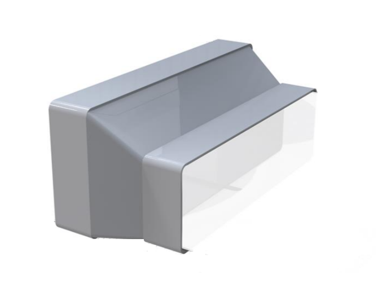 Эксцентриковый редуктор ERA 922РП620П, для воздуховодов, пластик, 90x220-60x204мм