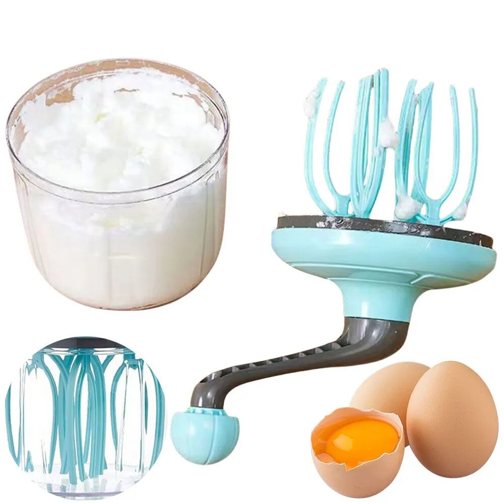 Ручной взбиватель для яиц и сливок, зелёный, 125 мм