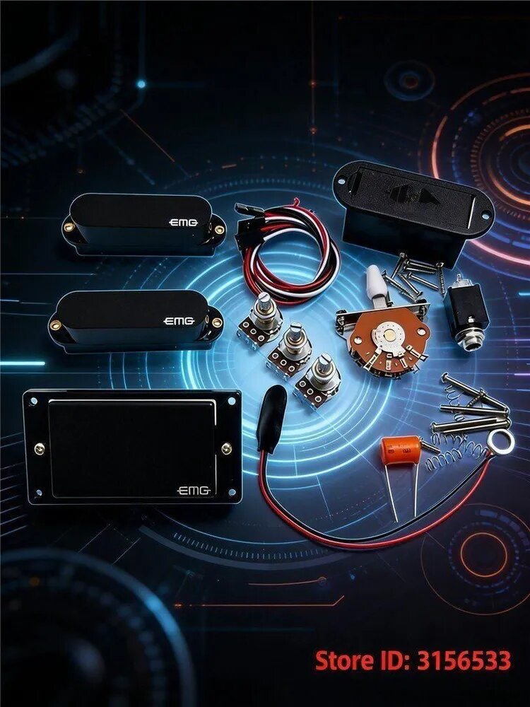 Гитарные звукосниматели EMG Активные звукосниматели SSH Humbucker Аксессуары для потенциометра Черный