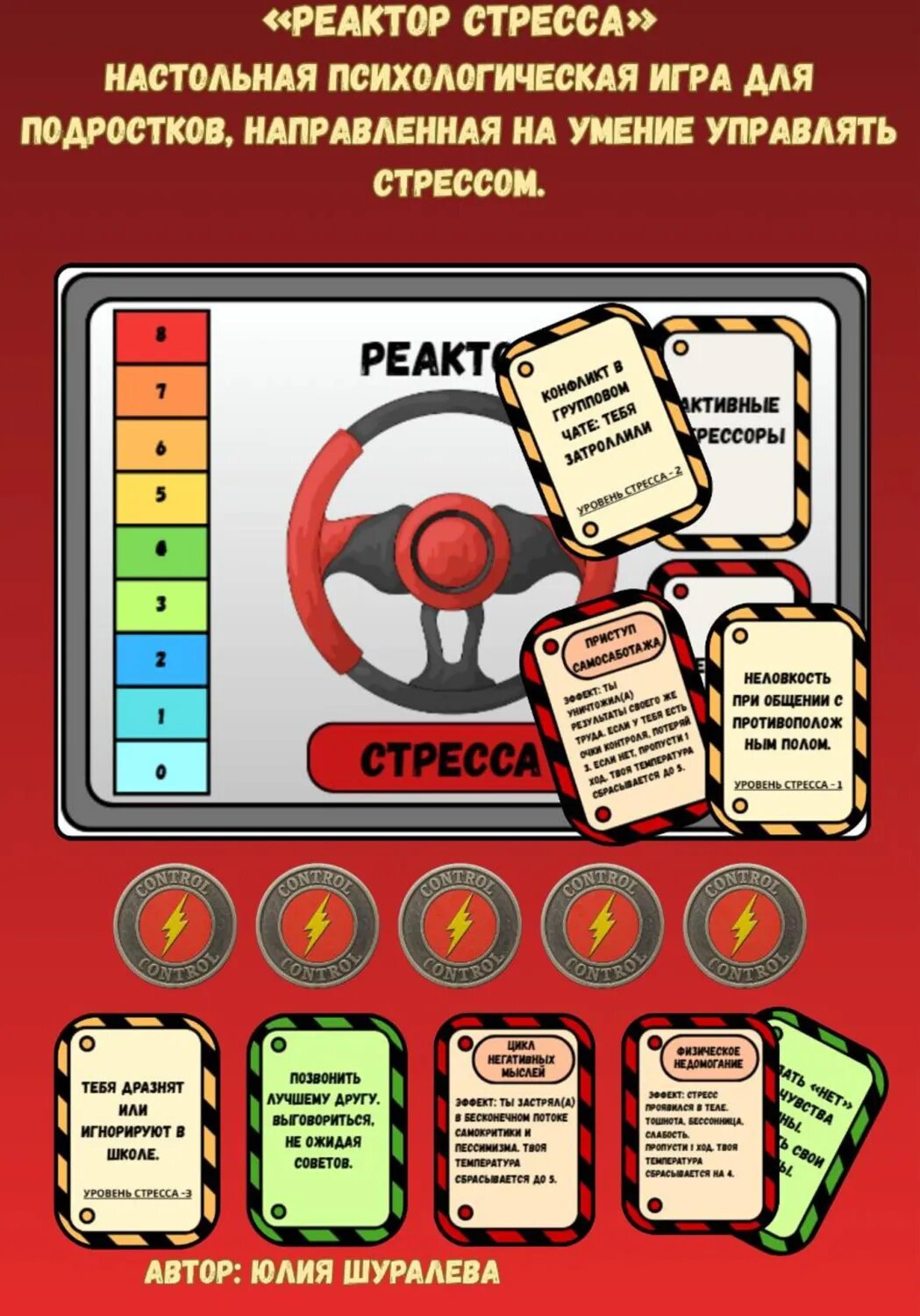 «Реактор стресса». Настольная психологическая игра для подростков, направленная на умение управлять стрессом [Цифровая книга]