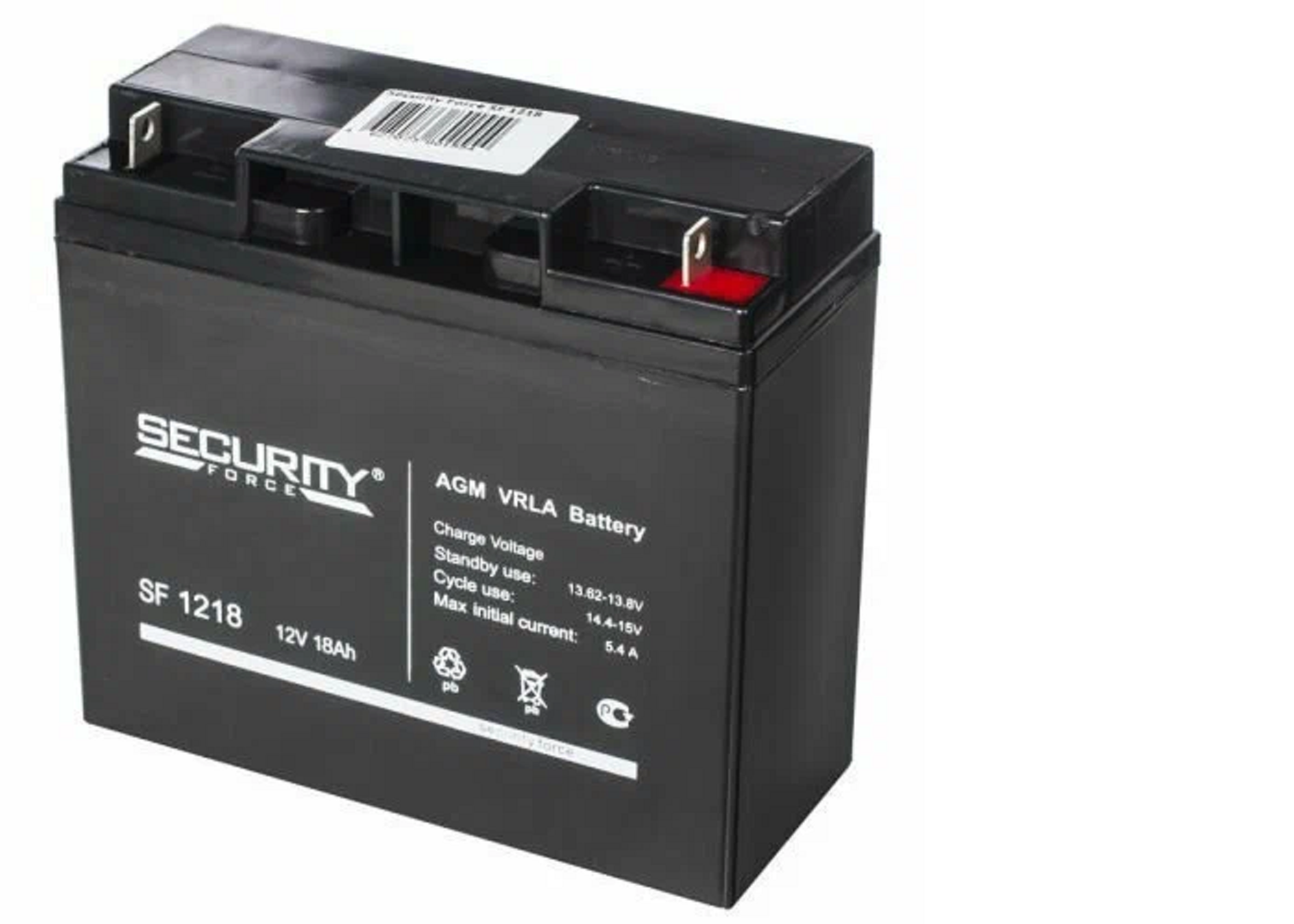 Аккумулятор Security Force SF1218, 12 В, 18 Ач, для охранных систем