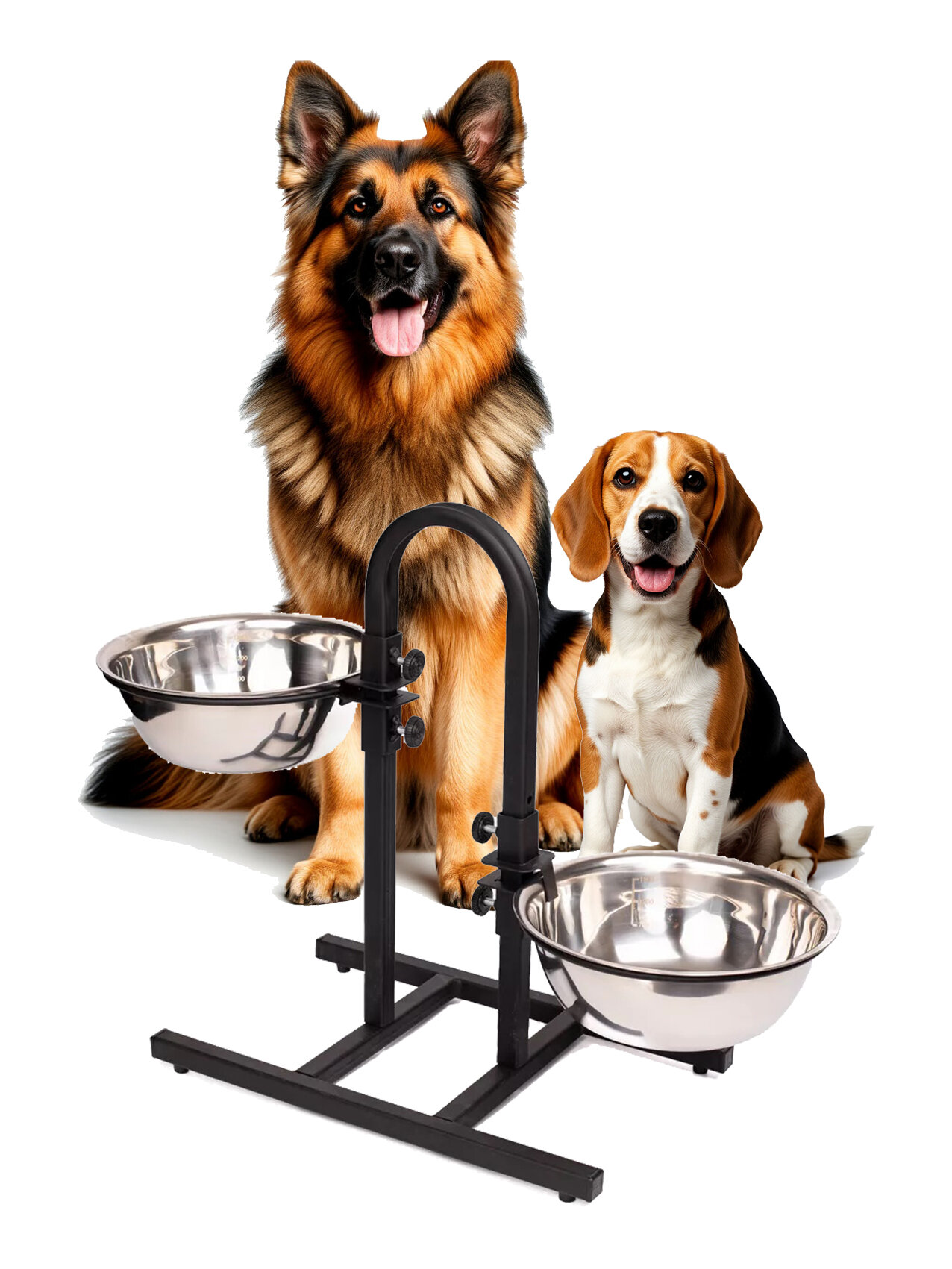 Подставка для мисок разноуровневая, с 2 мисками по 2,5 литра, INFILD