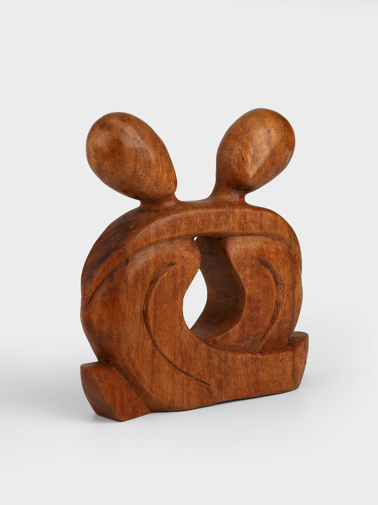 Абстракция "Влюблённые", 19x4x19 см, дерево суар, размер упаковки: 19 x 4 x 19 см.