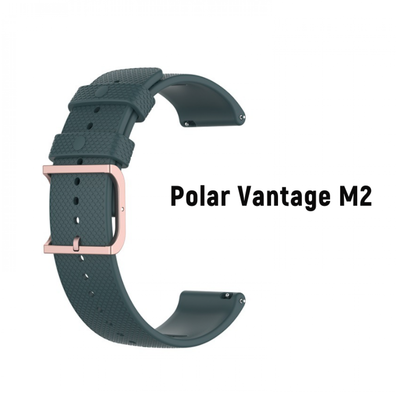 Сменный гипоаллергенный силиконовый ремешок MyPads Hypo для умных часов Polar Vantage M2 зеленый с быстрой заменой
