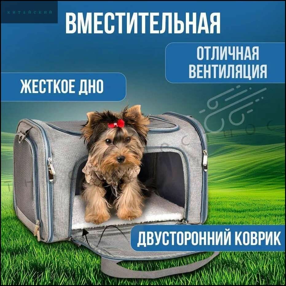 Сумка-переноска ZES для кошек и собак, большая через плечо с изображением животных