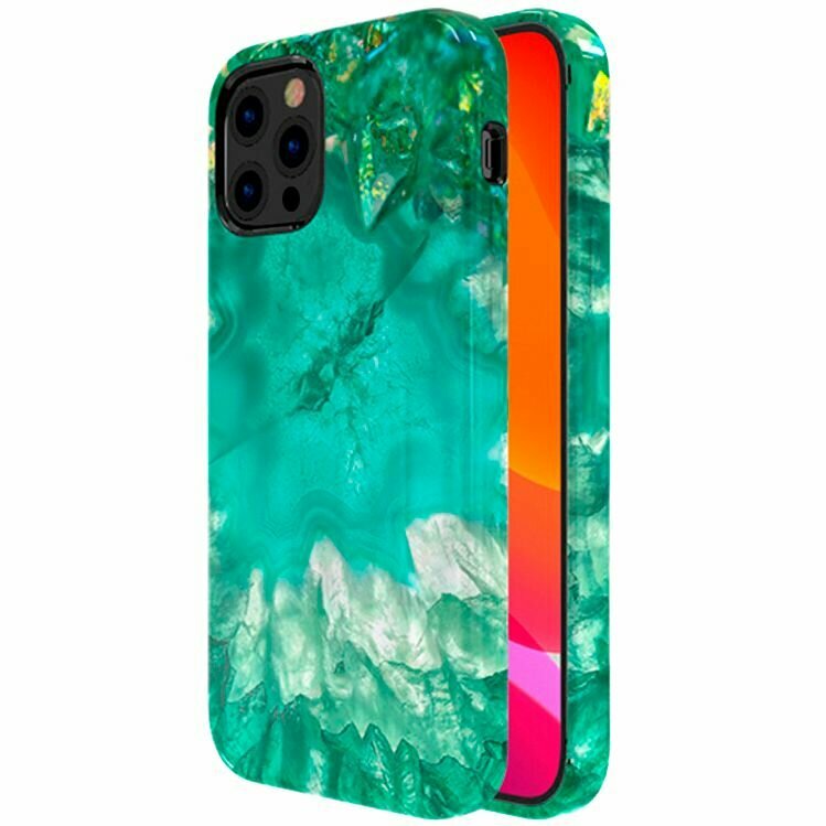 Чехол PQY Agate для iPhone 12/12 Pro Зелёный