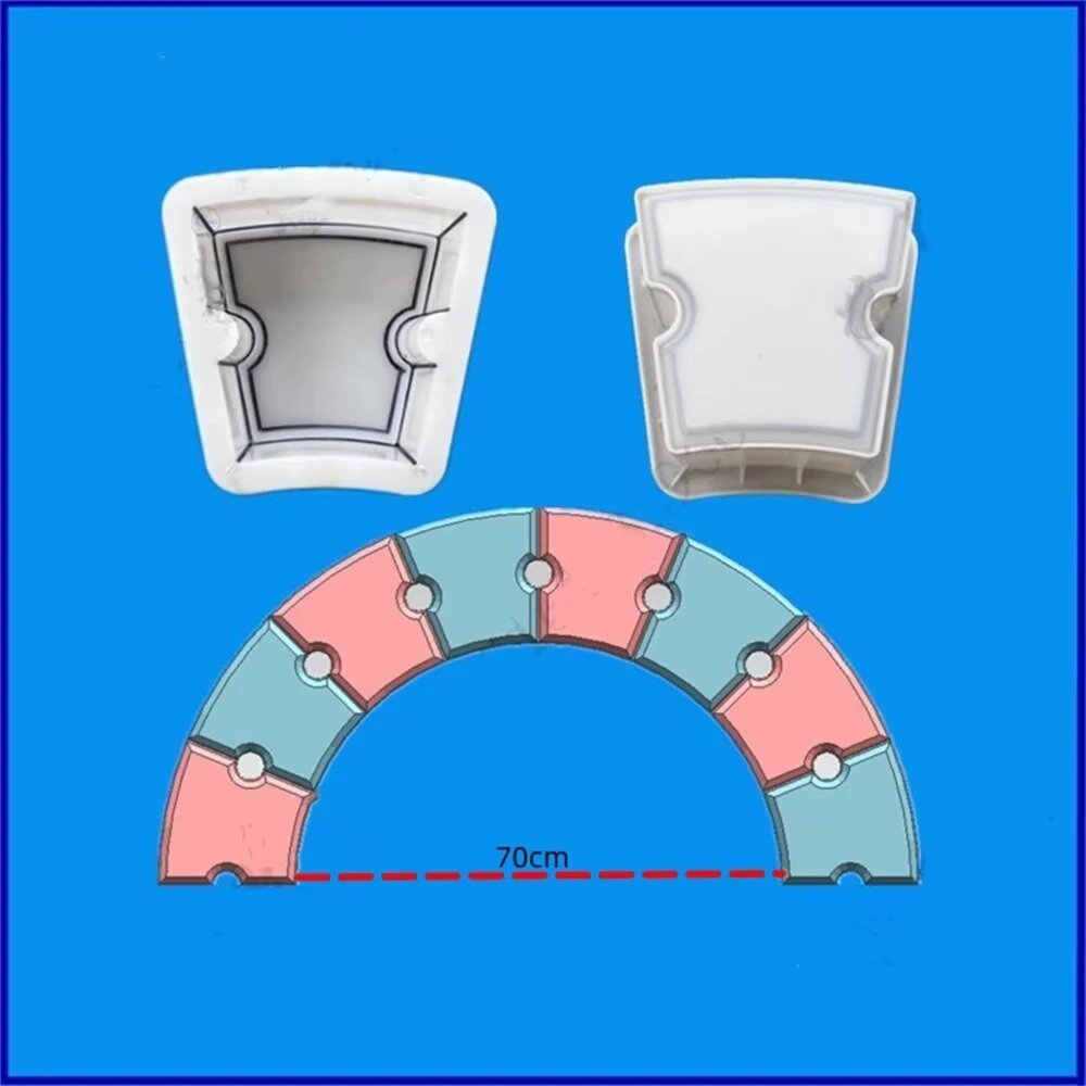 Пластиковая форма для бетонных блоков 70/100/120 см 70cm