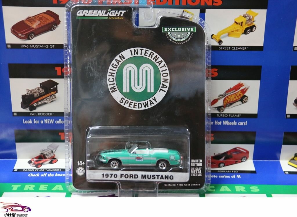 GREENLIGHT 1:64 Литая модель автомобиля(1970 FORD MUSTANG зеленый)