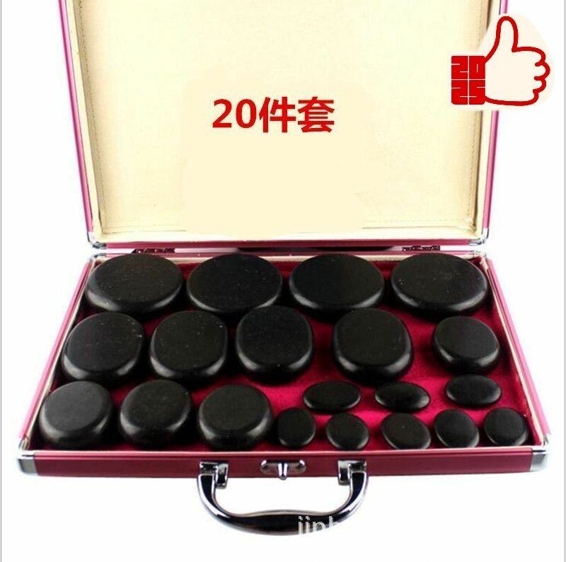 Вулканические массажные камни для согревающей терапии спины, 20 шт.