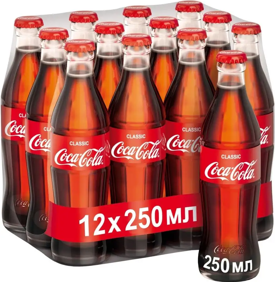 Coca-Cola 0,33л.*12шт. Стекло Египет Coca-Cola Напиток сильногазированный Производство - Египет