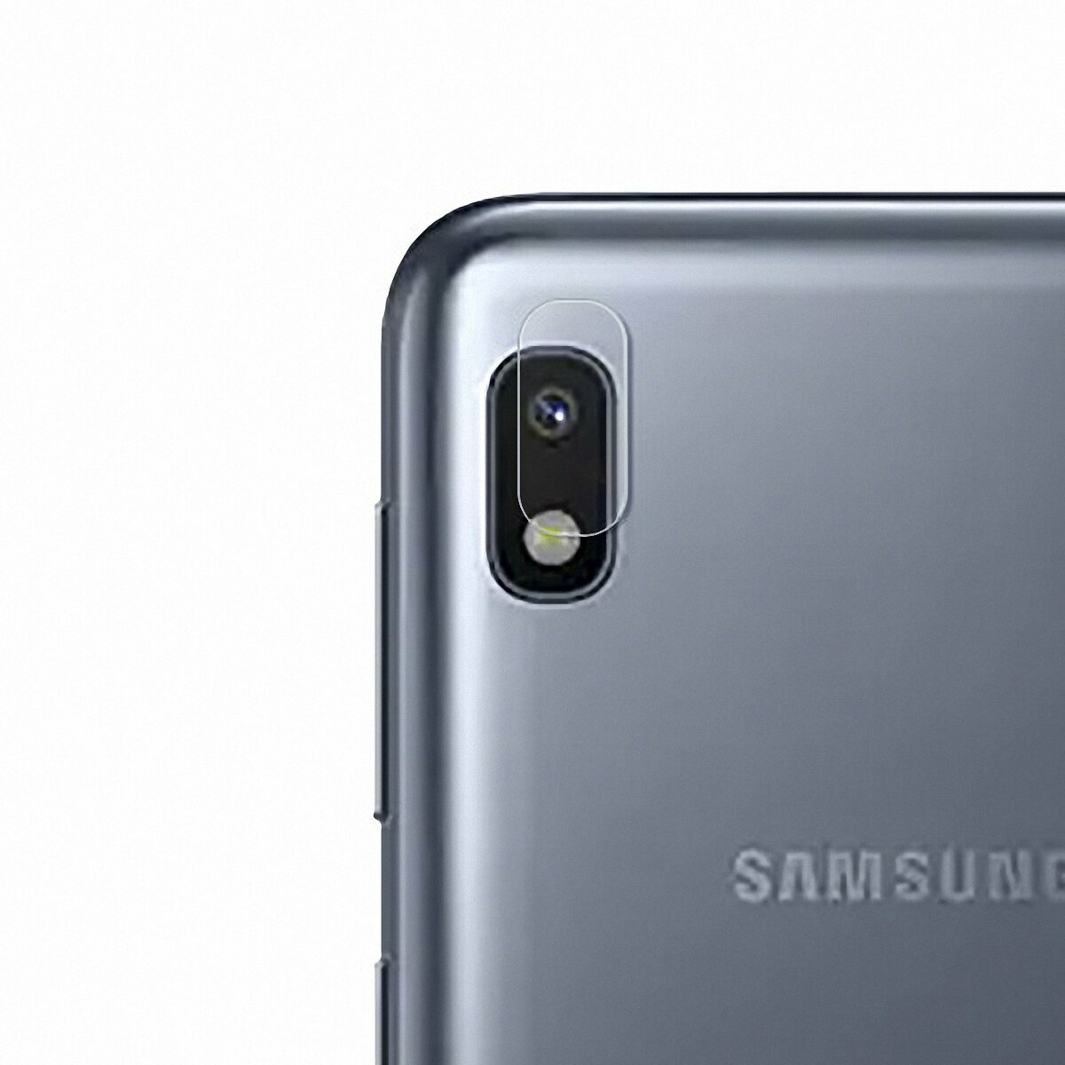 Защитное стекло на камеру Samsung Galaxy A10 A105 прозрачное, глянцевое, тонкое