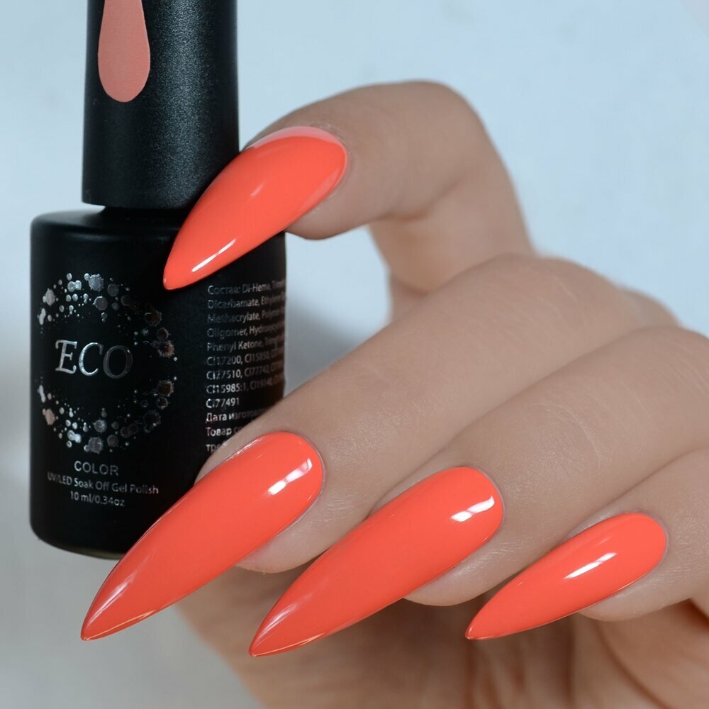 Гель лак для ногтей №52 Основная (шеллак), морковный