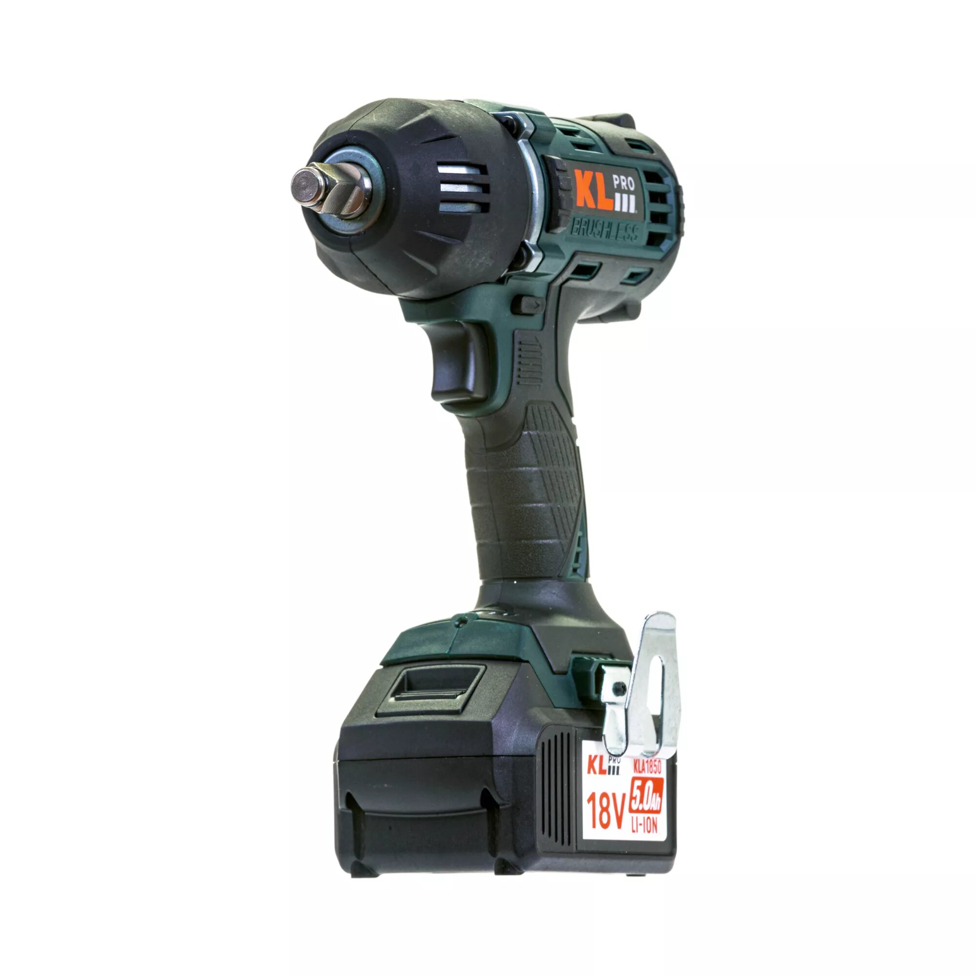 Профессиональный бесщеточный гайковерт аккумуляторный KLPRO KLSS18BH-50 (18В, Li-ion-2шт, 5.0Ач, 400Нм, З/У, в кейсе)