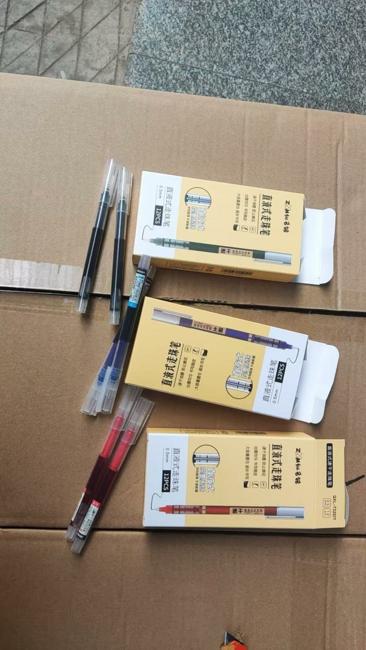 Набор гелевых ручек-стержней, линер красные круглые, 0.5мм, 12 штук в упаковке