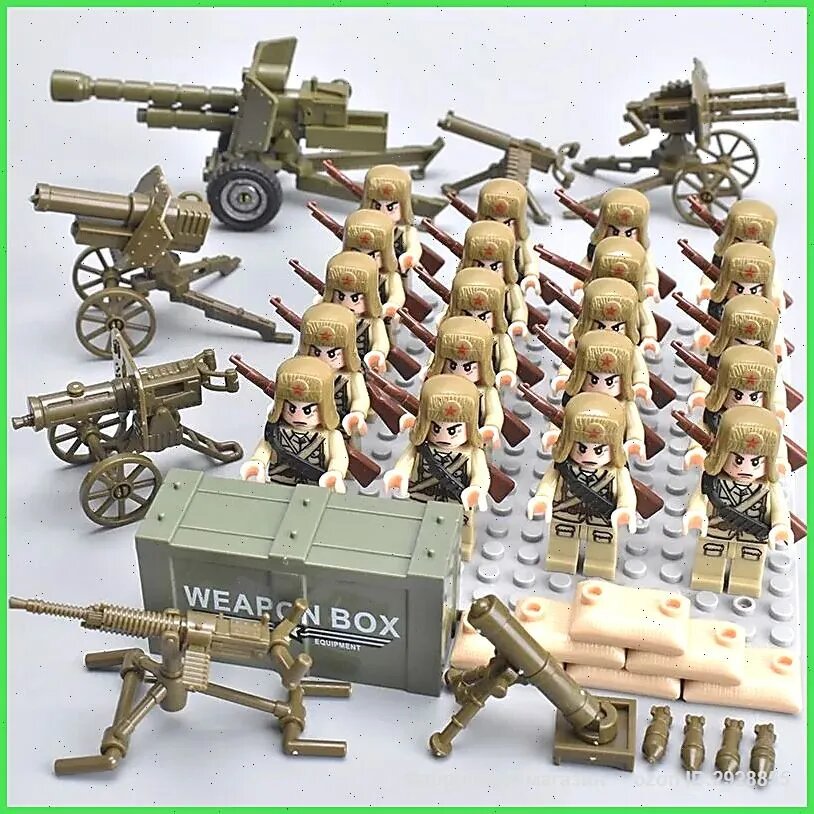 Военные фигурки Красная Армия / лего человечки военные / солдатики ссср