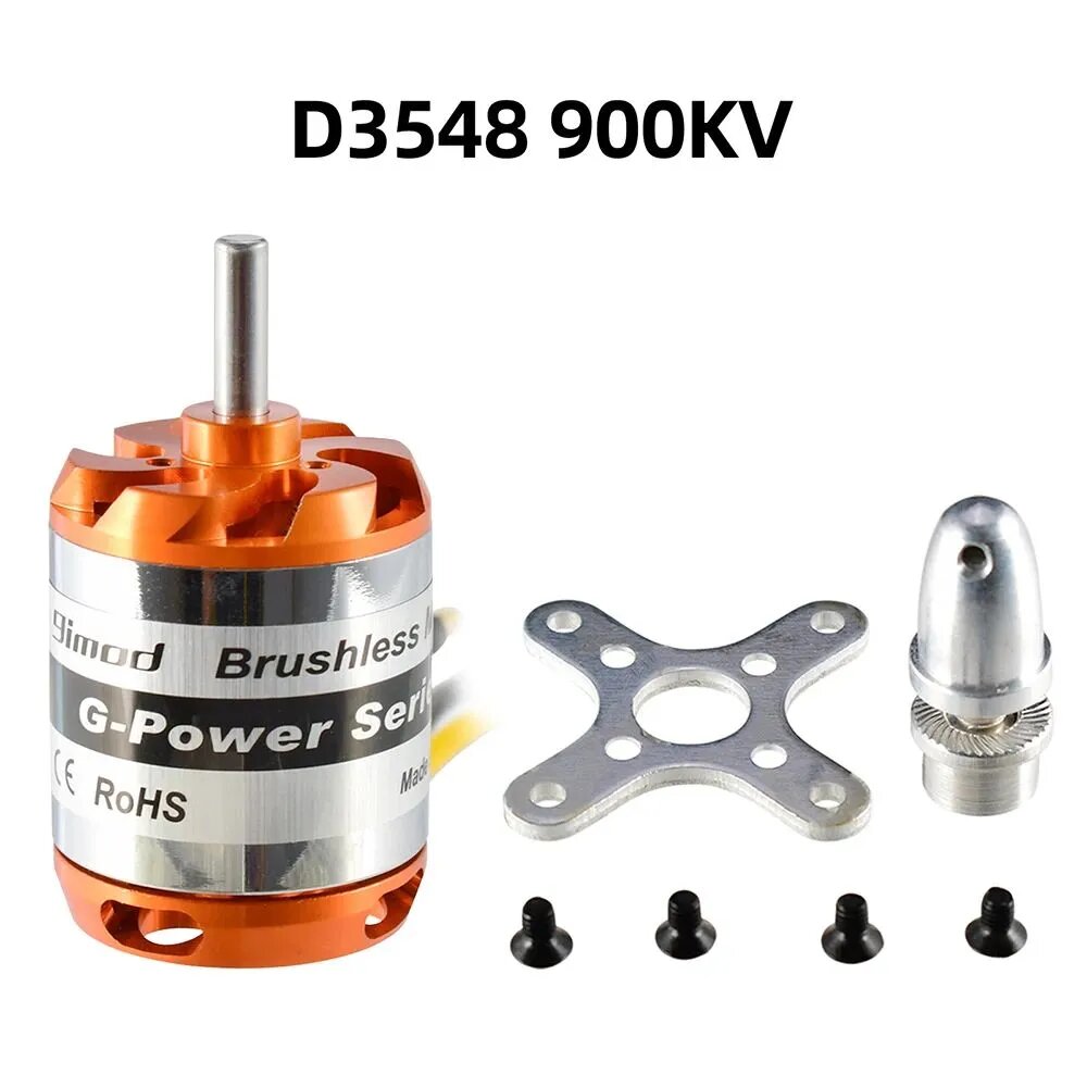 9IMOD D3548 - бесколлекторный мотор (790/900/1100KV, вал 5.0мм) для авиамоделей 2-5S