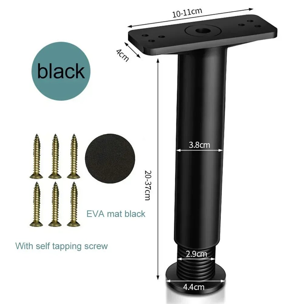 1 шт, телескопическая регулируемая балка кровати, опорная ножка, усиленная пластиковая 20-37cm