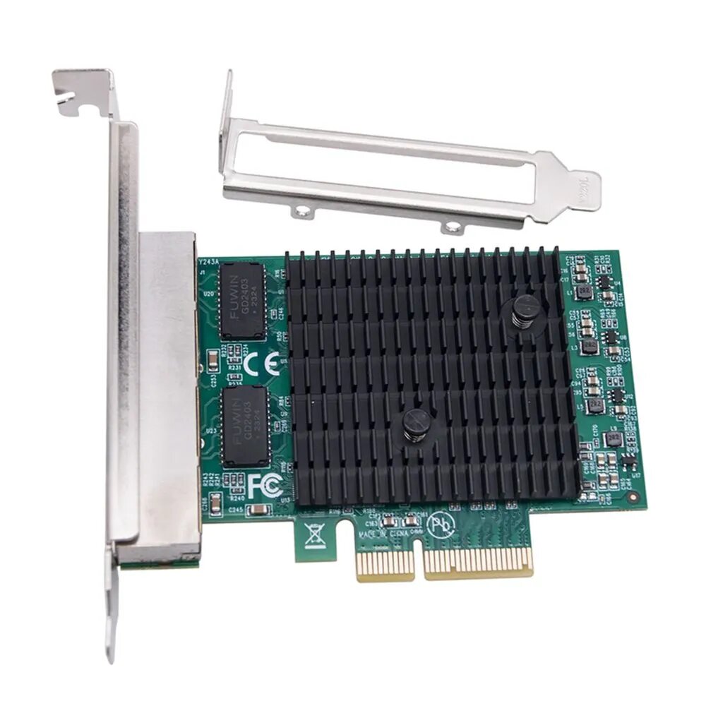 Сетевая карта PCIe 1/2/4 порта 2,5 Гб/с, Gigabit Ethernet RJ45, совместима с Windows и Linux