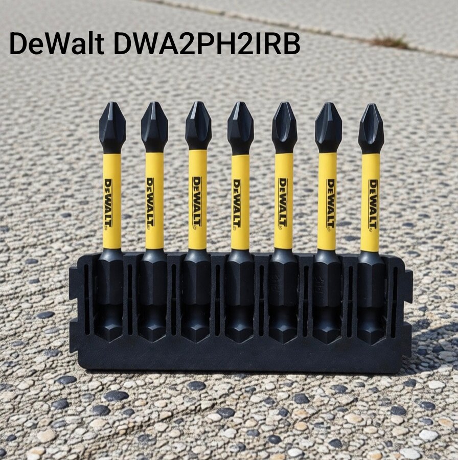 Набор бит DEWALT DWA2PH2IRB, ударные, PH2, 7 штук с держателем бит