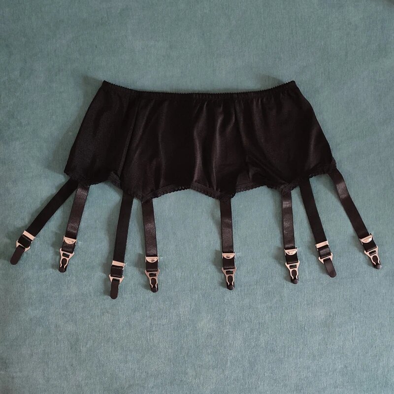 Черный сексуальный пояс с подвязками и 8 пряжками, красный пояс для чулок, подвязки для чулок, колготки, женское ночное белье