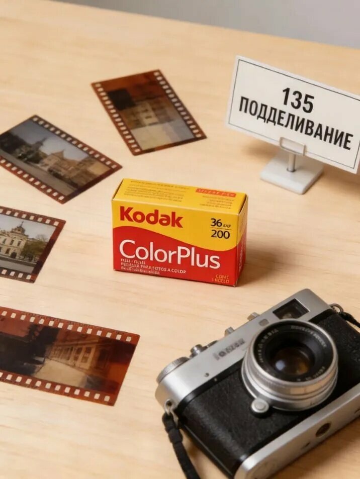 Плёнка Kodak 200 ISO для 35мм камер. Пакет из 6 кадров. Для ретро-фотографии.