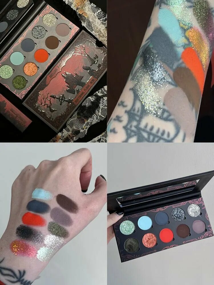 Палитра теней для век SHELLWE MAKEUP , 9.5g - Full Size Nocturnal Flame
